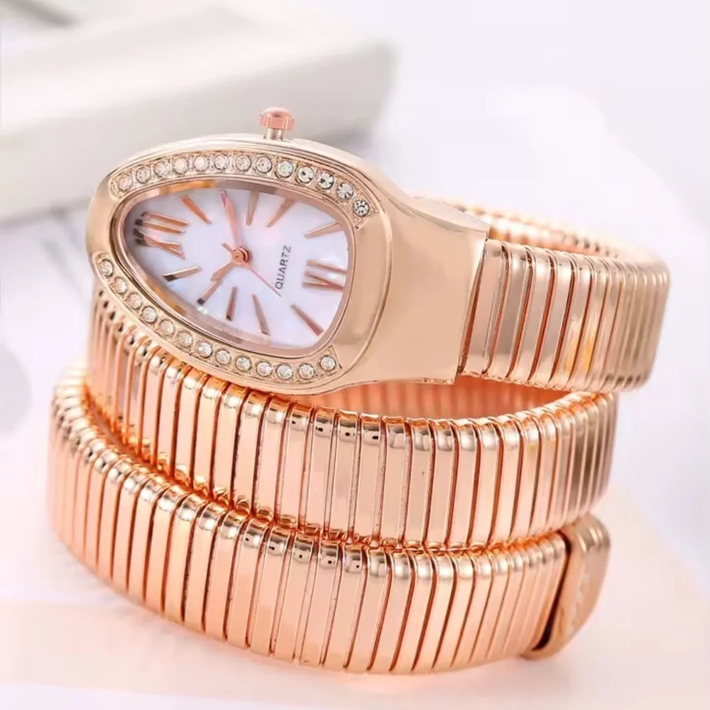 Anthropologie | Accessories | Serpenti Rose Gold Snake Wrap Elegant ...
